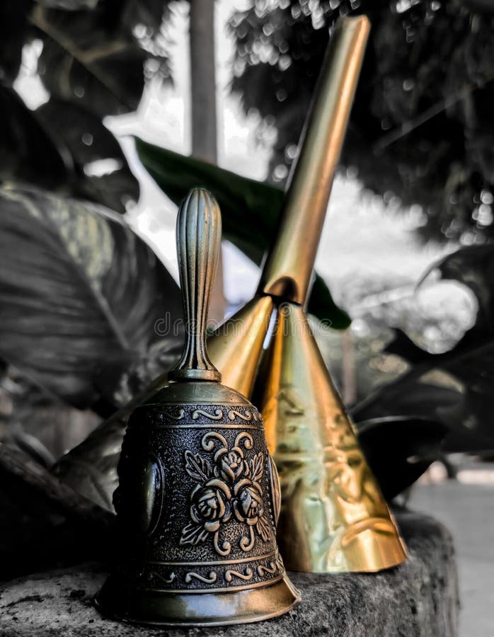 Umbanda and Candomble Religious Instruments, Bell and Adja. Stock Image ...
