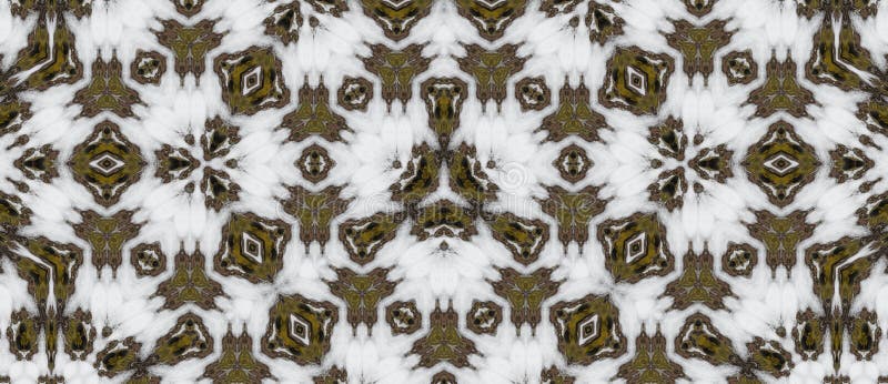 Umber and White Kaleidoscope Pattern - Background Stock Illustration ...