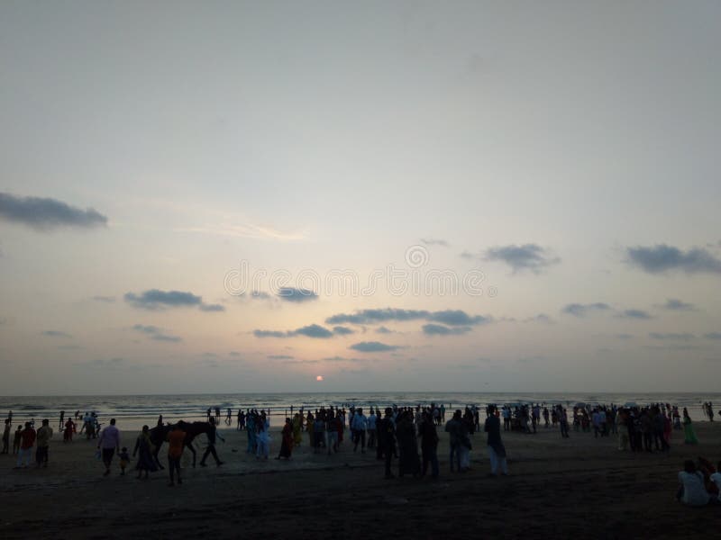 Umbergaon Beach Gujarat Sunset Stock Photo - Image of umbergaon, sunset ...