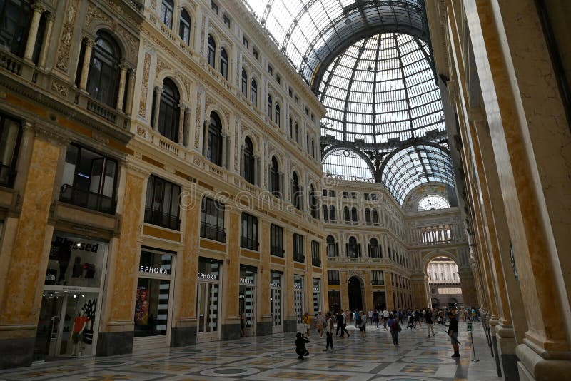 Umberto I Gallery in Naples Editorial Image - Image of umberto, people ...