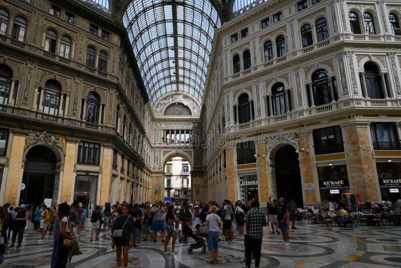 Umberto I Gallery in Naples Editorial Stock Photo - Image of roof ...