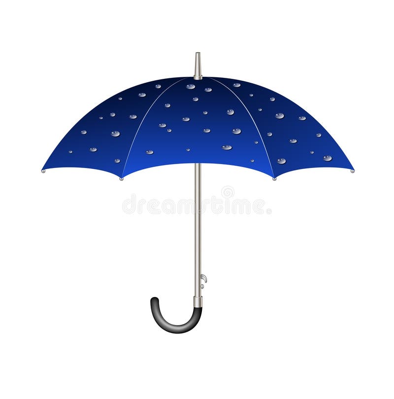 Umbrella in blue design stock vector. Illustration of accessory - 41641866