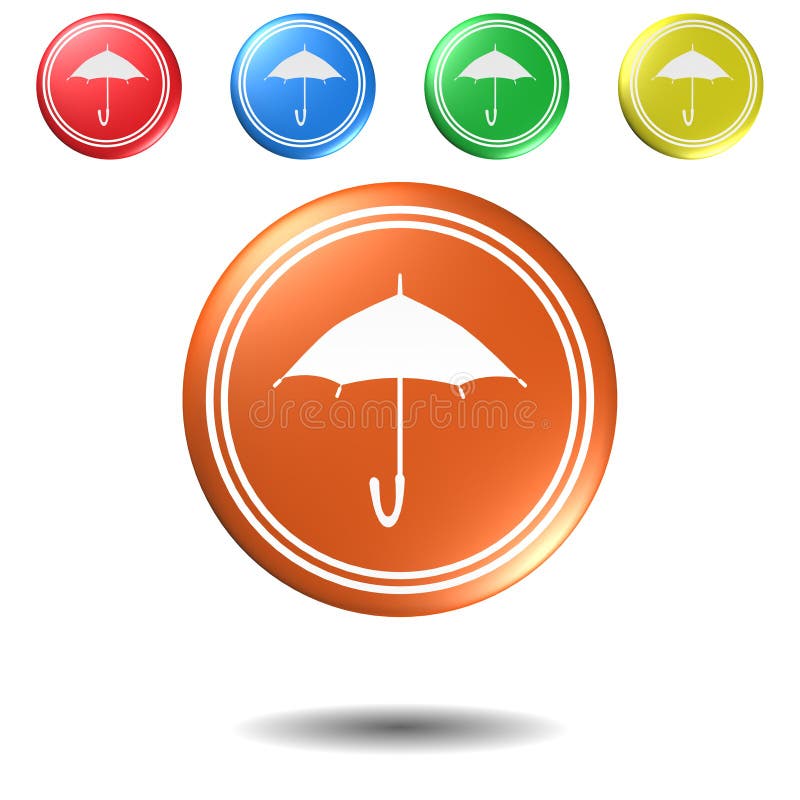 Umbrella,button,3D Illustration Stock Photo - Image of fall, snow: 83361988