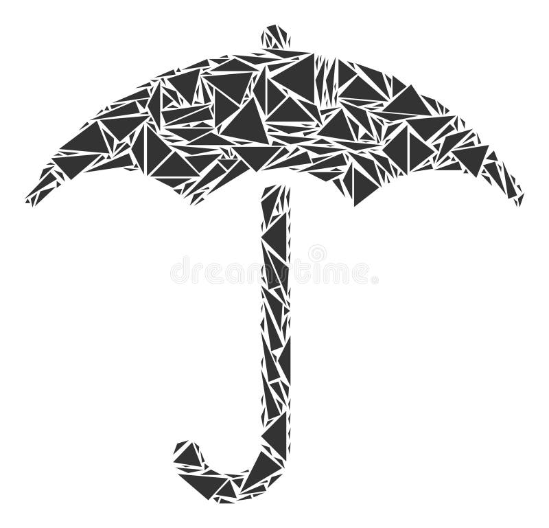 Umbrella Collage of Triangles Stock Vector - Illustration of design ...
