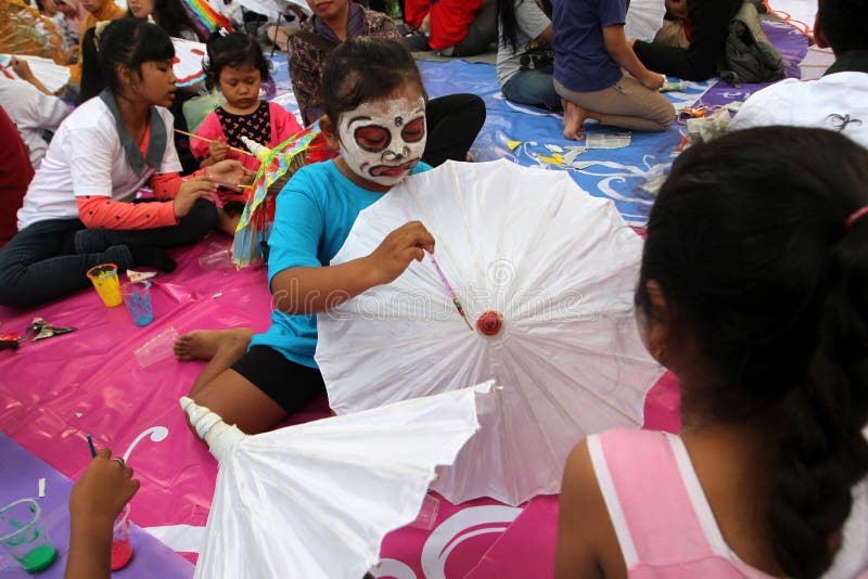 Umbrella Decorating Contest Editorial Stock Image - Image of residents ...