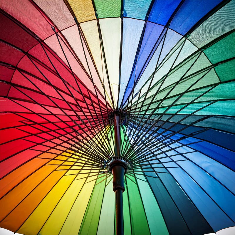Umbrella Design of Different Colors Generative AI Stock Illustration ...