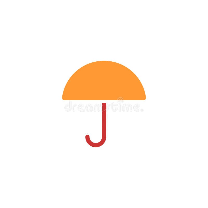 Umbrella Flat Icon Vector, Eps 10 Stock Vector - Illustration of ...