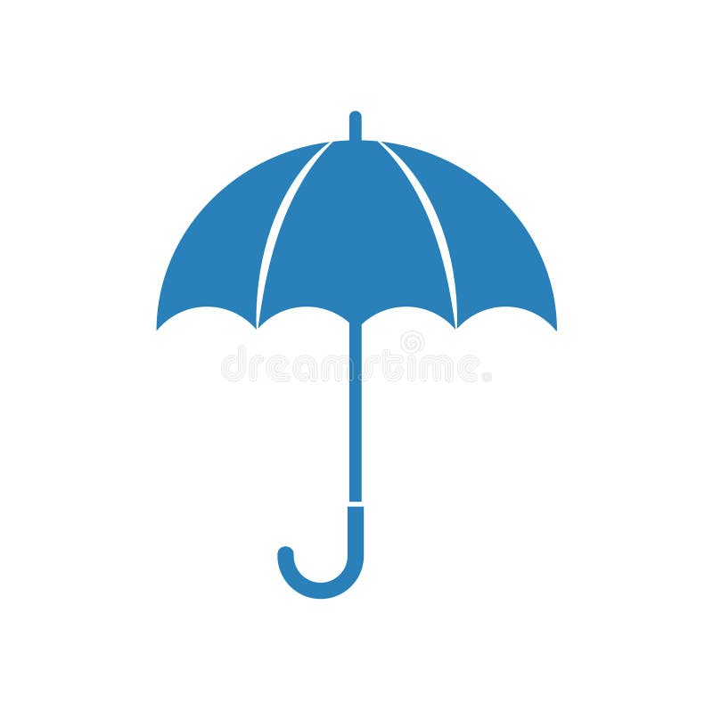 Umbrella Icon. Blue Umbrella Stock Illustration - Illustration of open ...