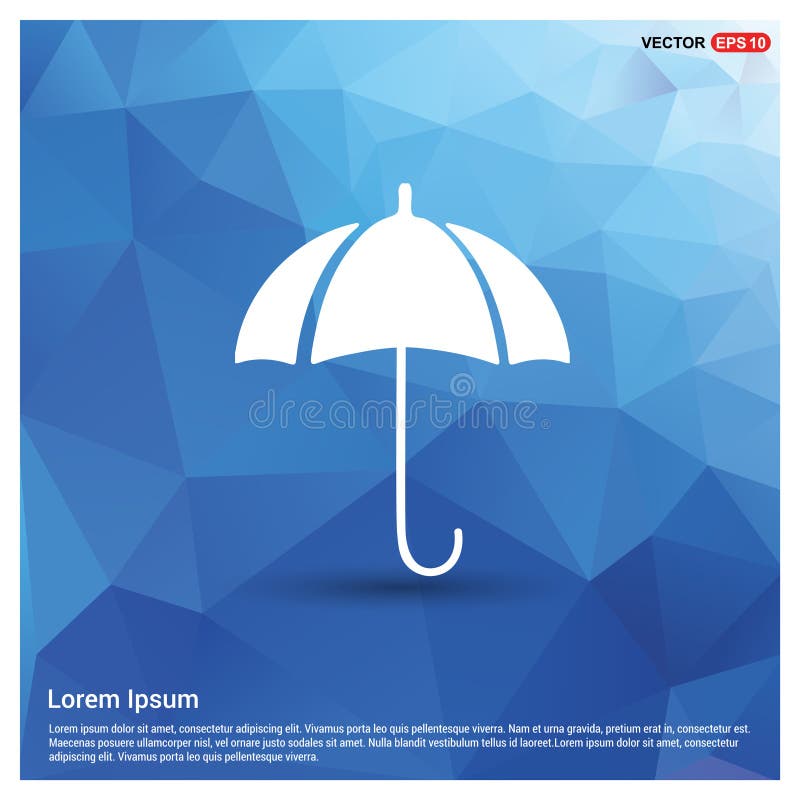 Umbrella Icon stock vector. Illustration of symbol, open - 122485349