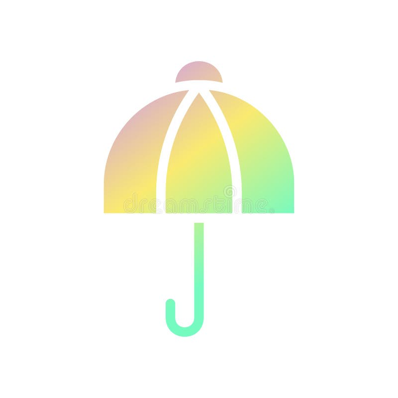 Umbrella Icon Solid Gradient Pink Yellow Summer Beach Symbol Illustration Stock Vector ...