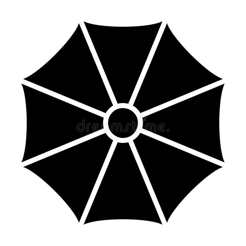 Umbrella Icon Top View Design Isolated on White Background Stock Vector ...