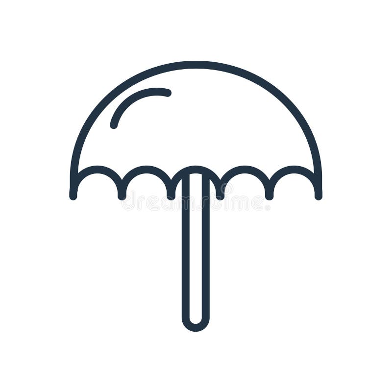 Umbrella Icon Vector Isolated on White Background, Umbrella Sign Stock ...