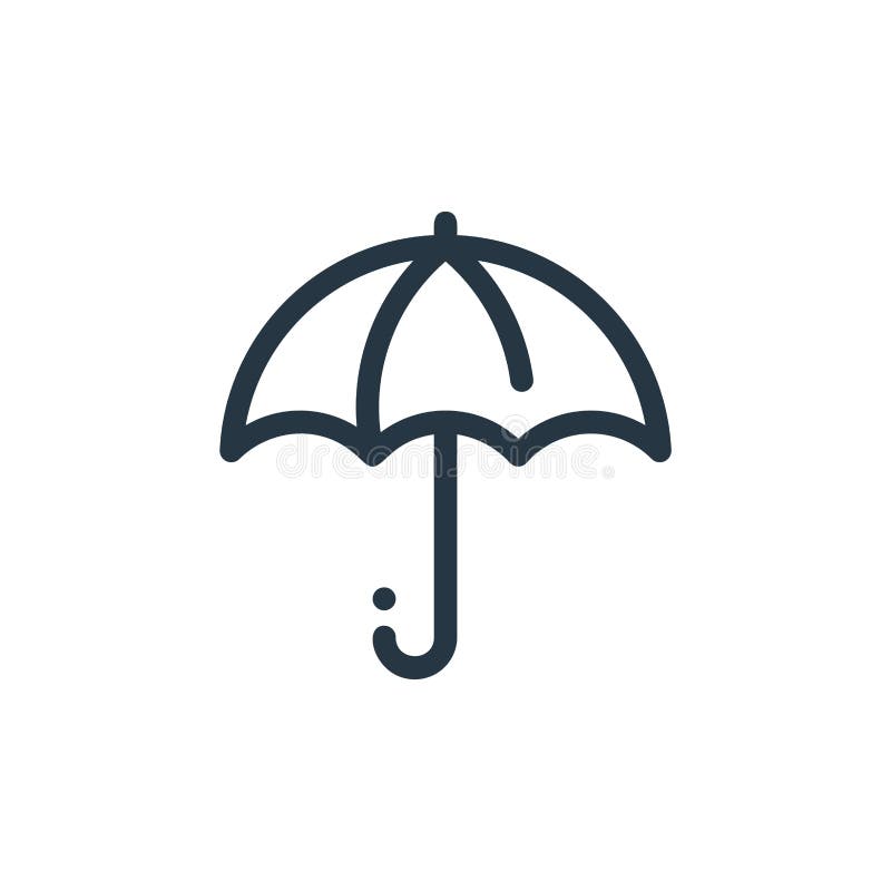 Umbrella Icon Vector from Spring Concept. Thin Line Illustration of ...