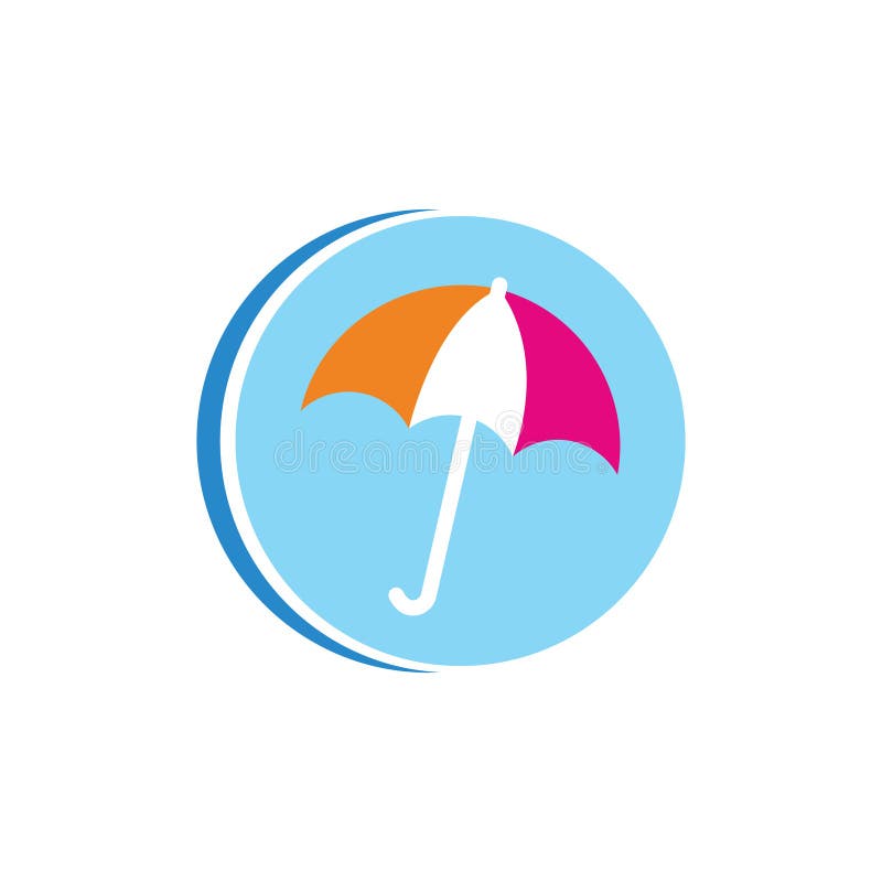 Umbrella logo icon stock vector. Illustration of shelter - 365694127