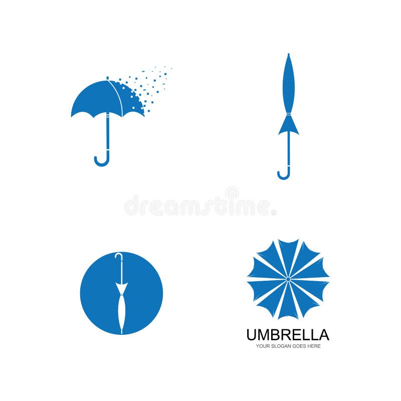 Umbrella Logo Vector Icon Template Stock Vector - Illustration of ...