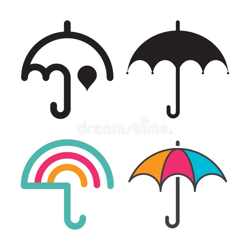 Umbrella logo vector stock illustration. Illustration of water - 259024016