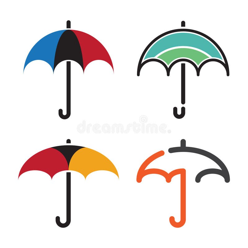 Umbrella logo vector stock illustration. Illustration of water - 259024016