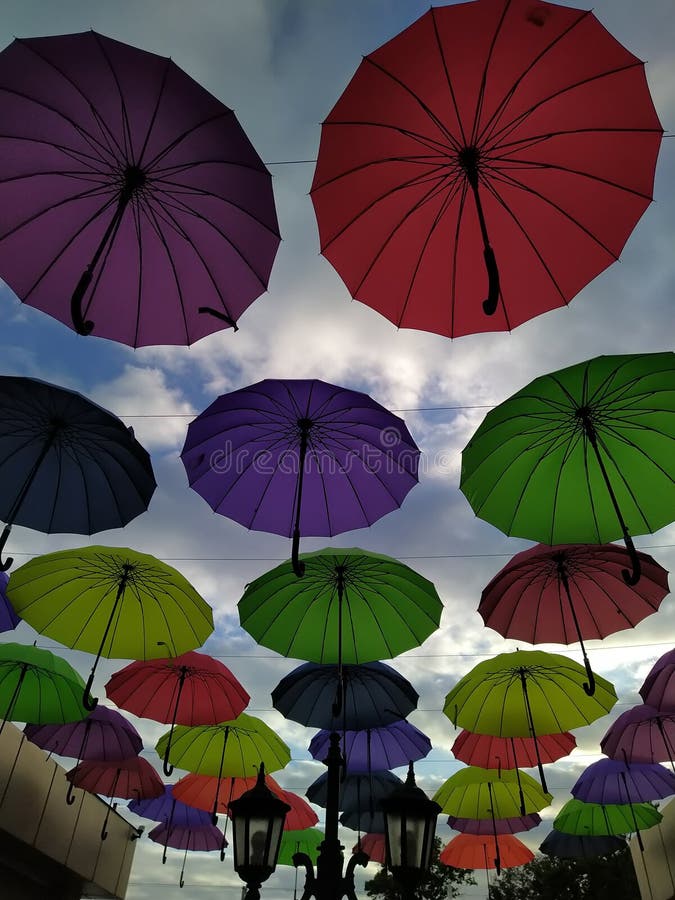 Umbrella multi colour stock photo. Image of circle, organ - 221668112