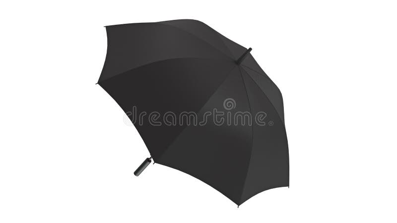 Umbrella Parasol Open, Back View Stock Illustration - Illustration of ...