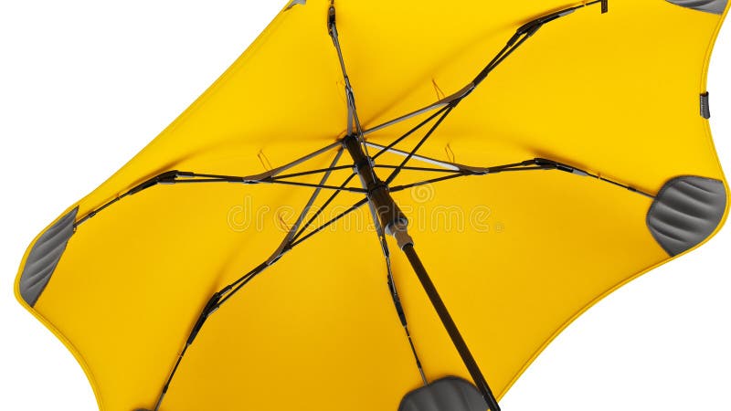 Umbrella Parasol Open Modern Yellow, Close View Stock Illustration ...