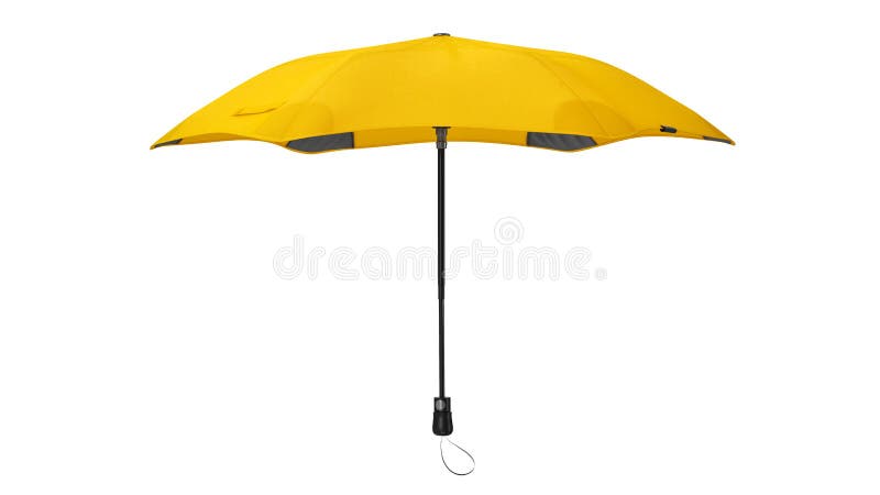 Umbrella Parasol Open Modern Yellow, Side View Stock Illustration ...
