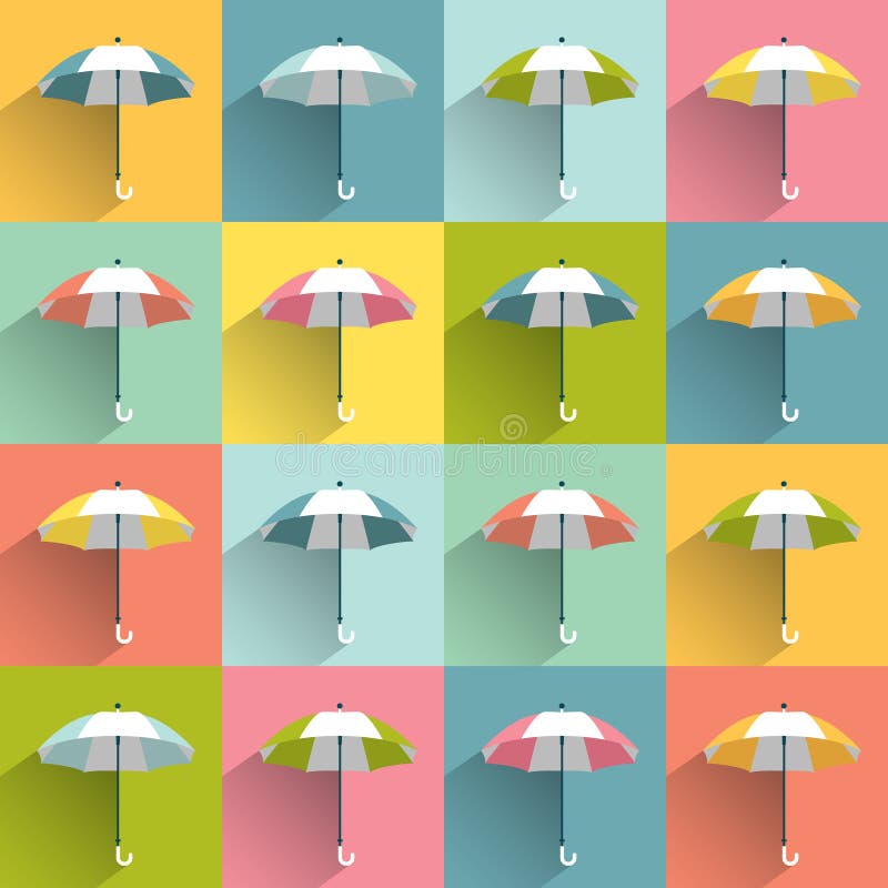 Umbrella Pattern, Background. Color Design Vector Stock Vector ...