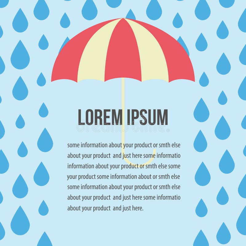 Umbrella Protection from Rain Stock Vector - Illustration of protection ...