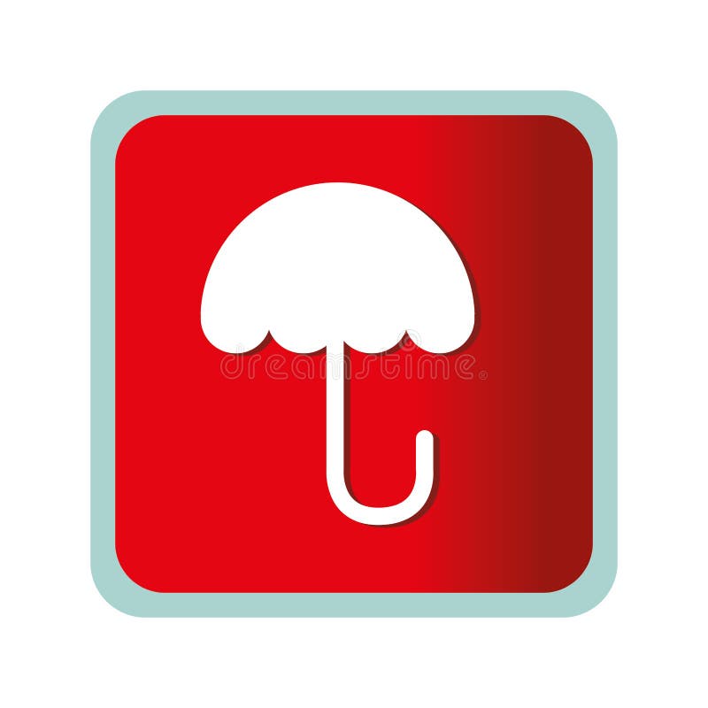 Umbrella Protection Symbol Icon Stock Vector - Illustration of fashion ...