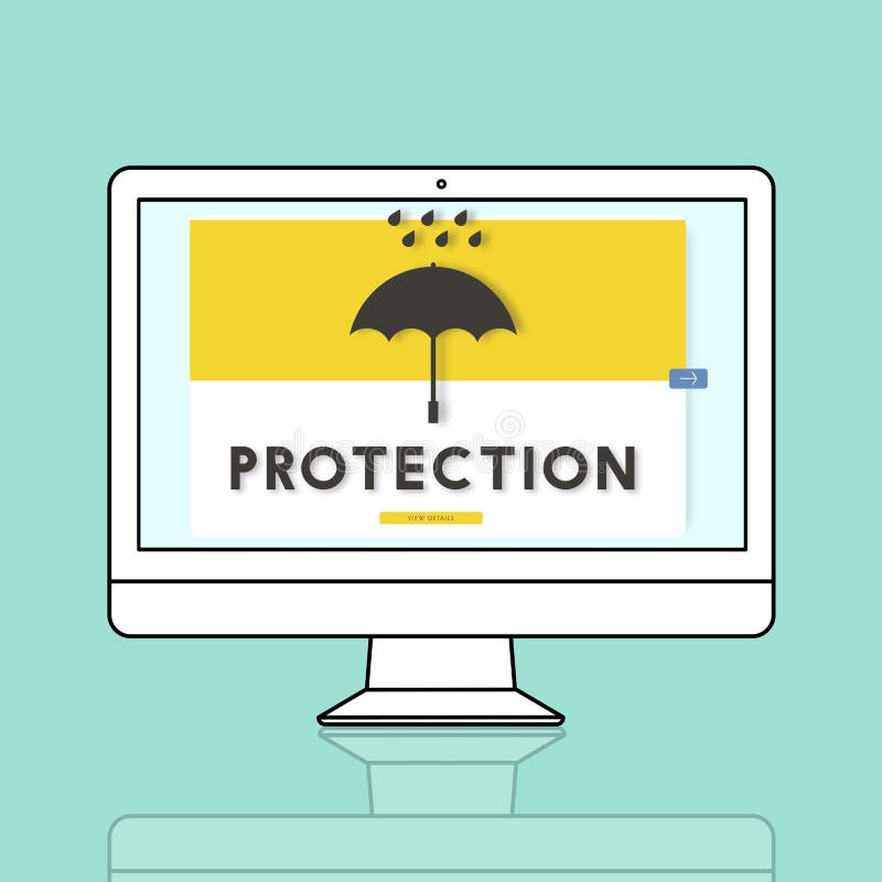 Umbrella Rain Protection Graphic Concept Stock Photo - Image of ...