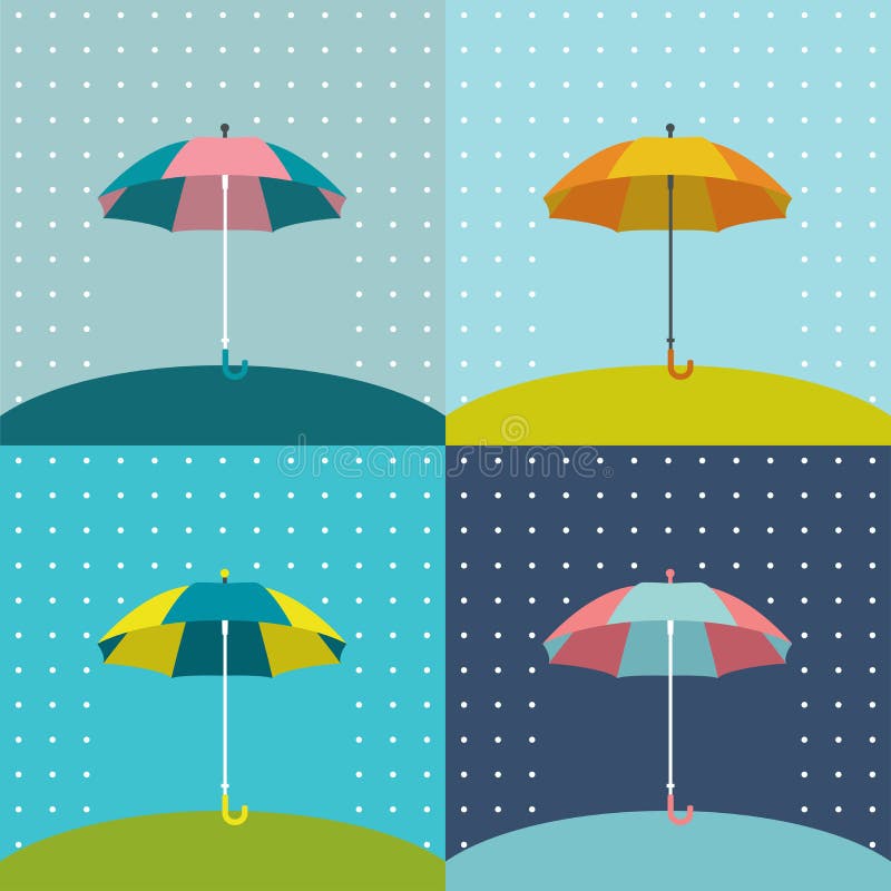 Umbrella sign. stock vector. Illustration of fashion - 42443470