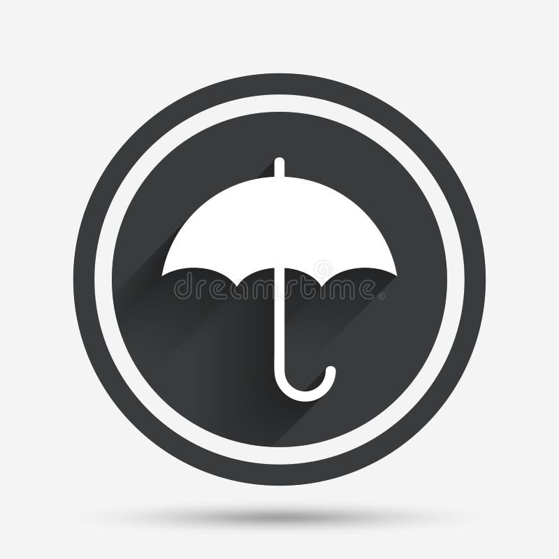 Umbrella Sign Icon. Rain Protection Symbol Stock Vector - Illustration ...