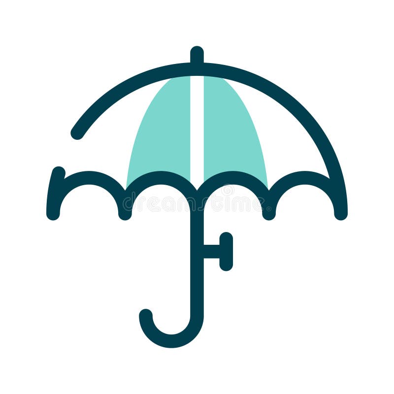 An Umbrella Symbolizing Protection from Rain or Sun Stock Illustration ...