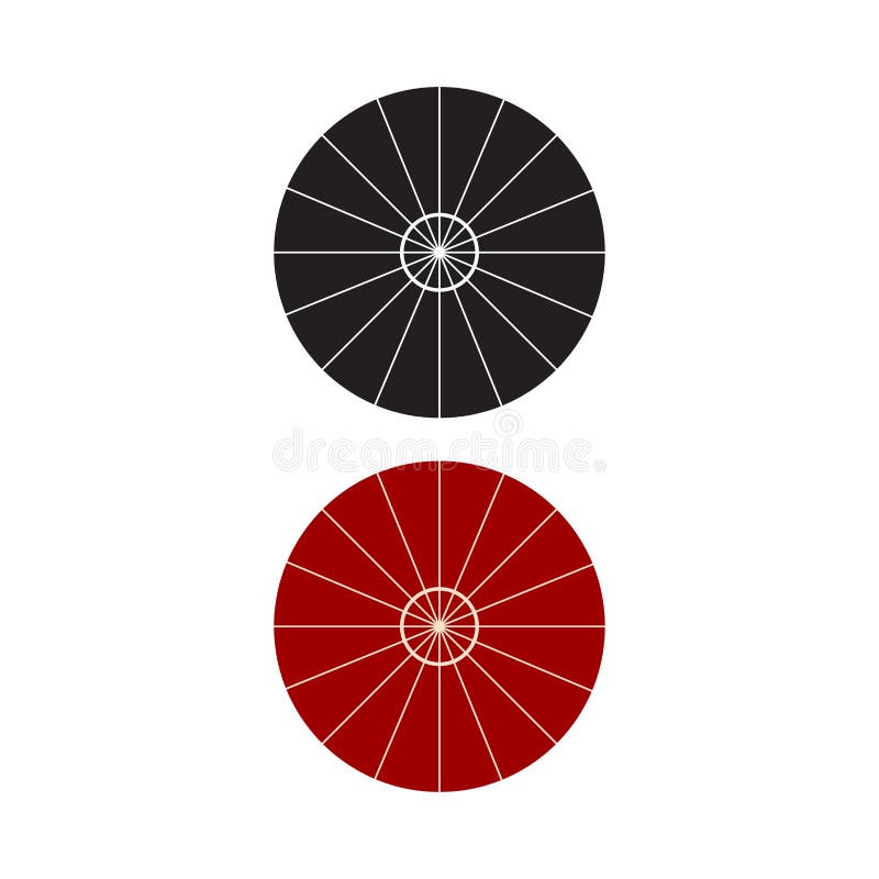 Umbrella Top View Icon Vector Illustration. Parasol Flat Sign Isolated ...