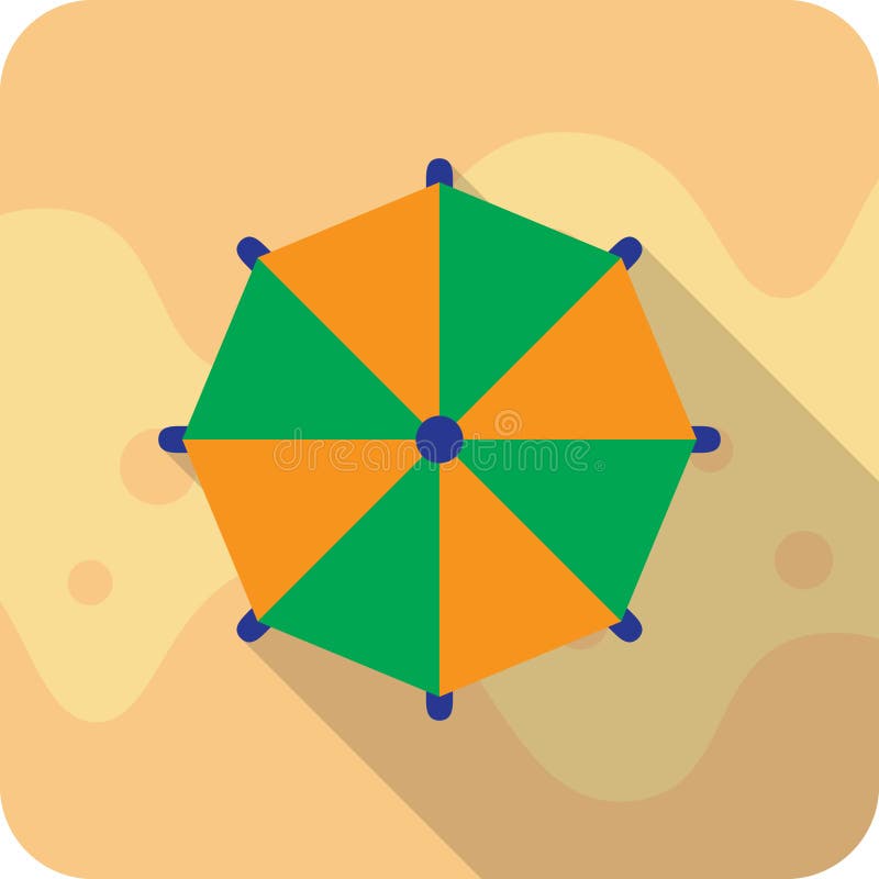 Umbrella Top View. Vector Illustration Decorative Design Stock Vector ...