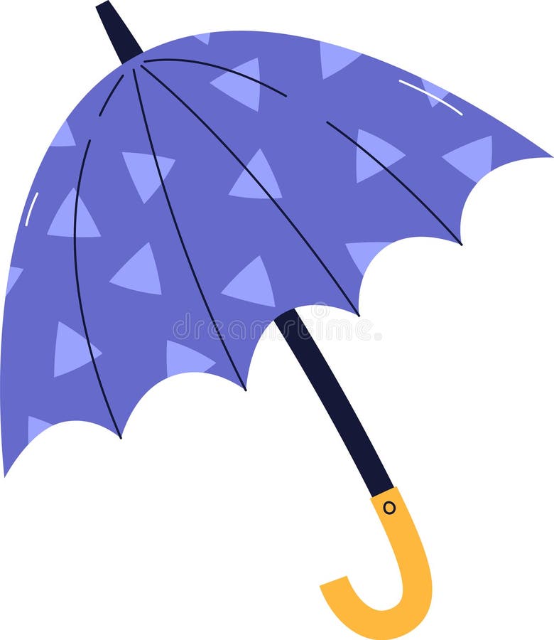 Umbrella with Triangles Pattern Stock Vector - Illustration of vintage ...
