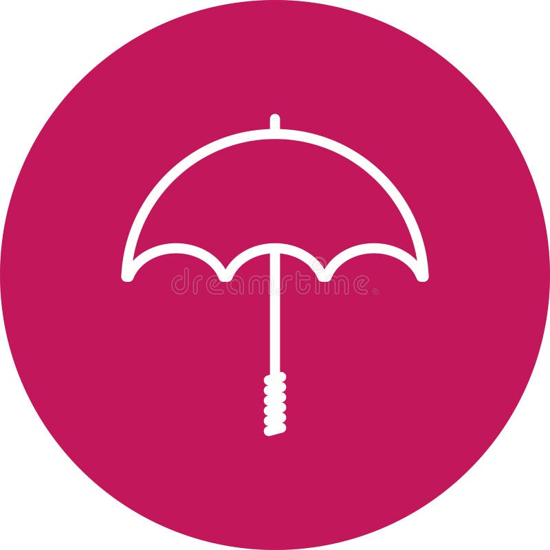 Umbrella Vector Icon stock illustration. Illustration of umbrella ...