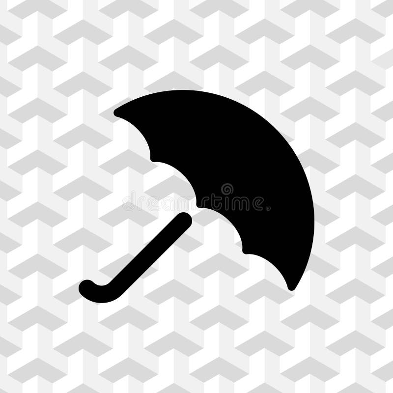 Umbrella Vector Icon. Rain Protection Symbol. Flat Design Style Stock ...