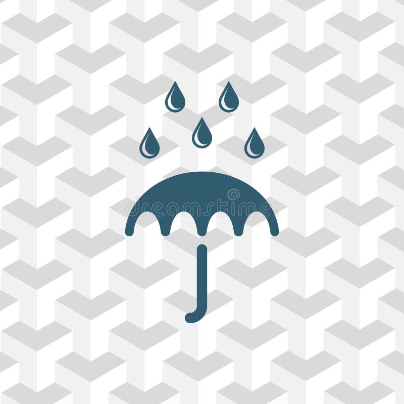 Umbrella Vector Icon. Rain Protection Symbol. Flat Design Style Stock ...