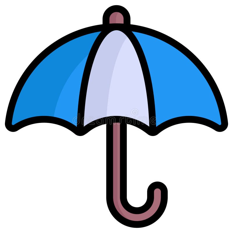 Umbrella Vector Outline Colored Icon. Modern Colored Outline Symbols ...