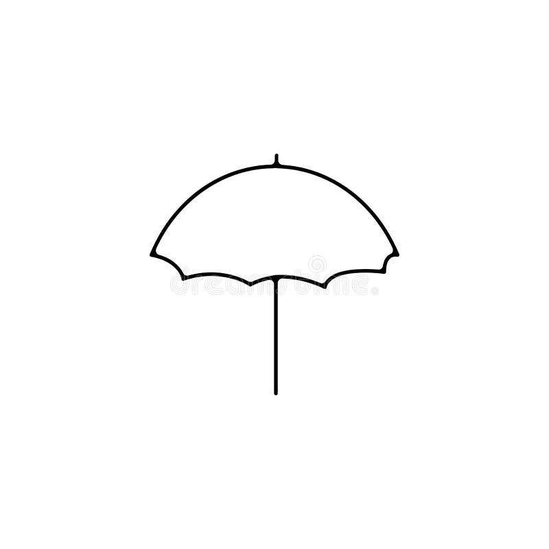 Umbrella Thin Line Icon. Umbrella Linear Outline Icon Stock Vector ...