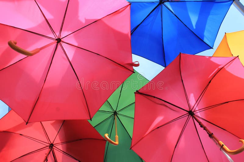 Umbrellas many stock photo. Image of colourful, pattern - 45768452