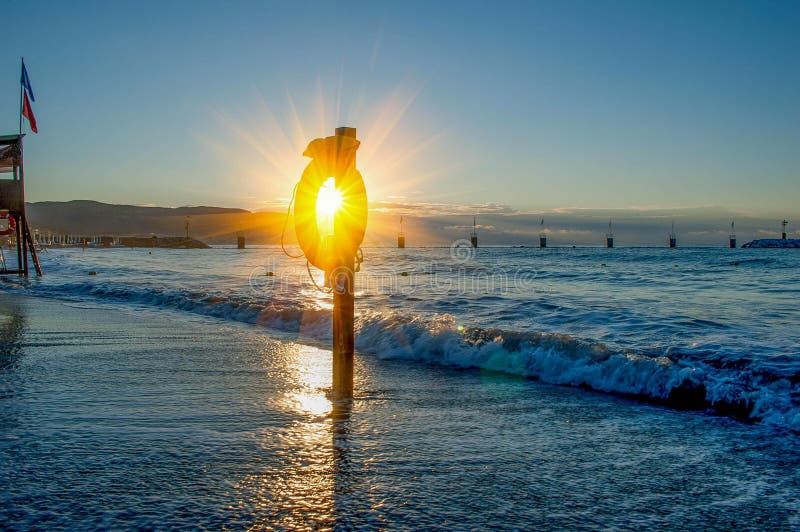 Beach at dawn stock image. Image of scenic, dusk, beach - 116909261