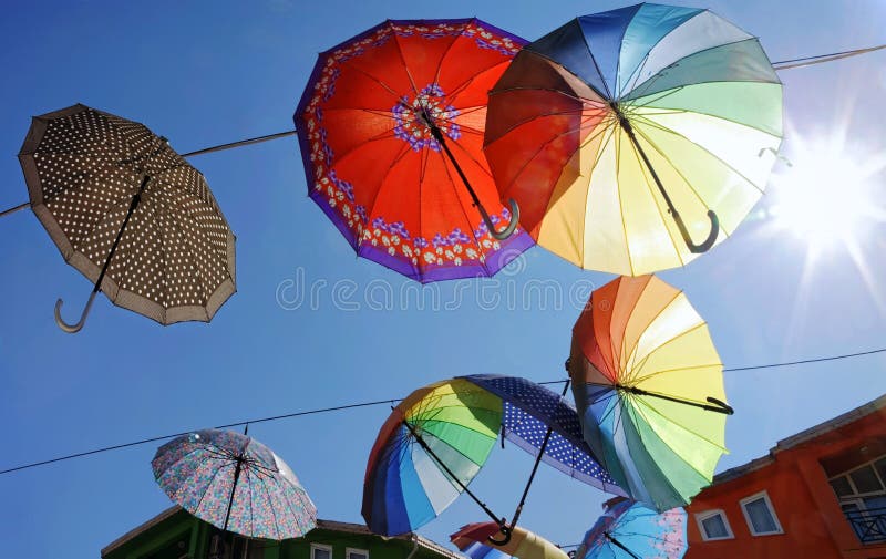 Umbrellas at a Turkish Bazaar Stock Photo - Image of flare, holidays ...