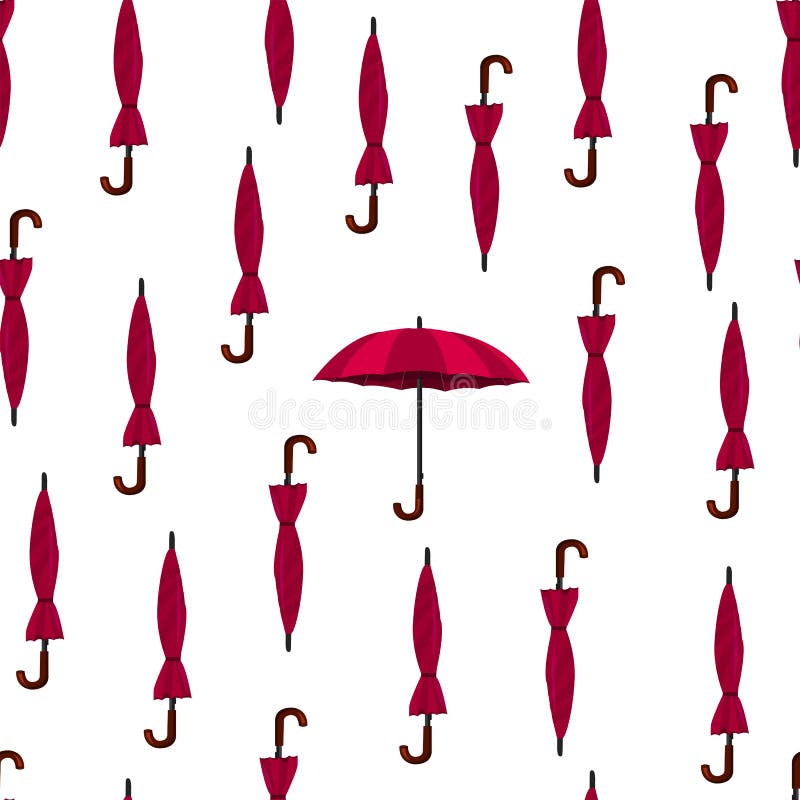 Umbrellas Vector Illustration Seamless Pattern Repeating Texture