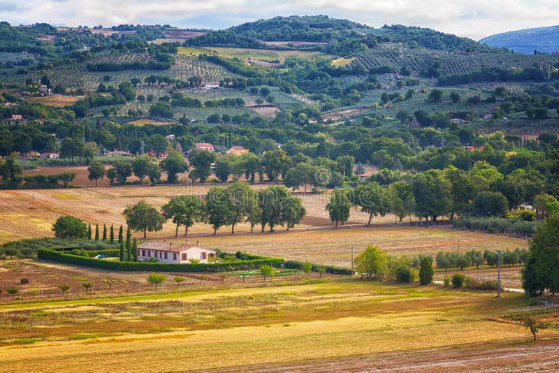 House In Umbria Countryside, Italy Stock Image - Image of funnel ...
