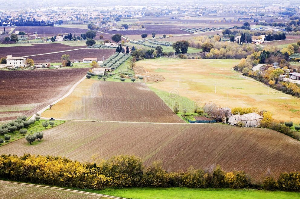 Umbrian Landscape in Autumn Stock Photo - Image of hills, italy: 10061026