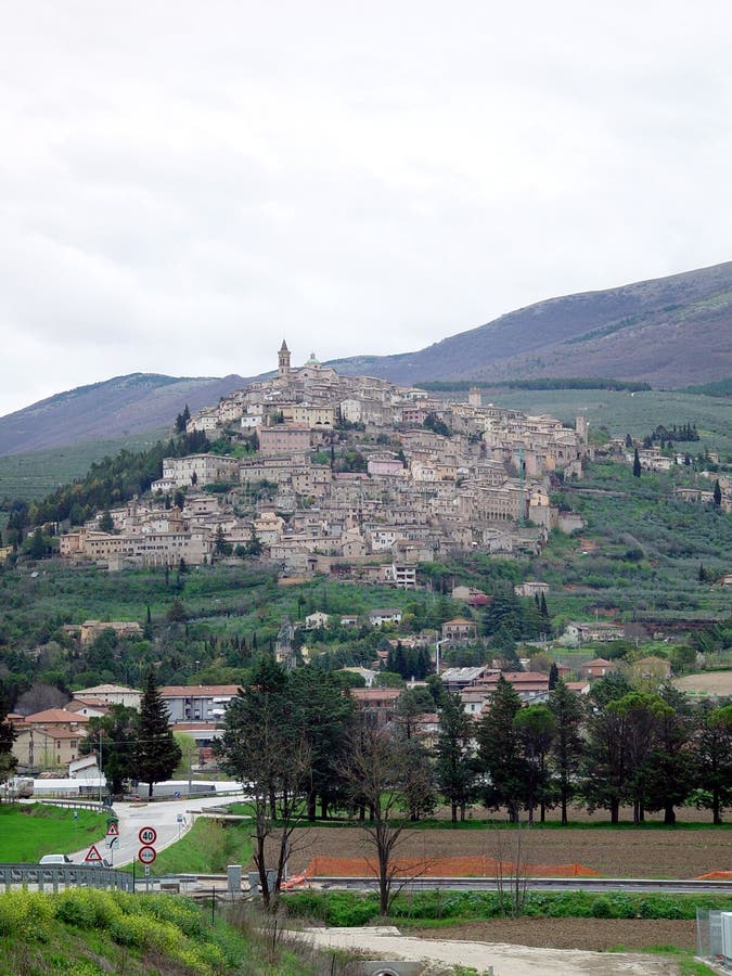 Umbrian Mountaintop City stock photo. Image of mountains - 541092