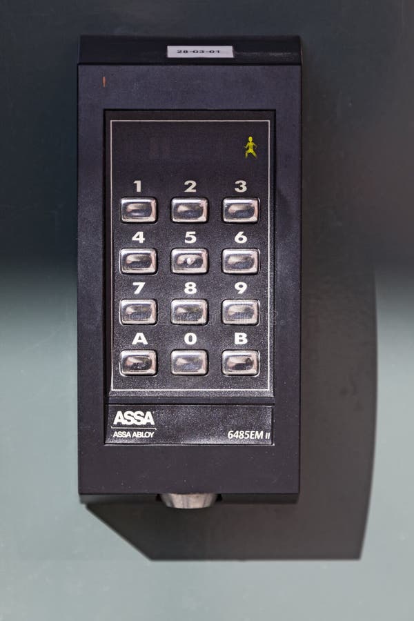 Advanced Code Lock with Numbers and Plastic Tag Editorial Image - Image ...