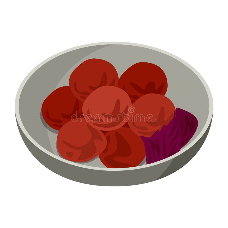 Umeboshi illustrations stock vector. Illustration of salt - 64846478