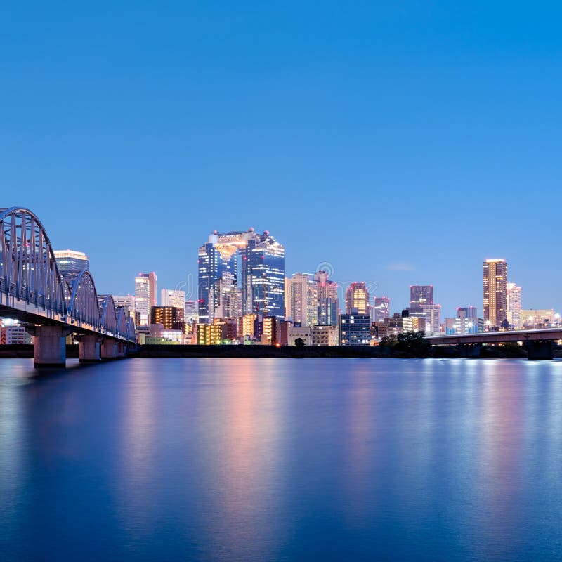 Umeda District in Osaka, Japan Stock Photo - Image of district ...